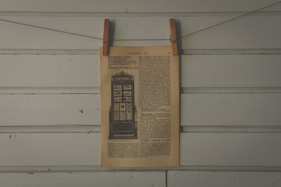 1909 Vintage Vending Machine Lithograph Illustration | Etsy