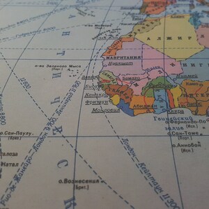 1967 Vintage World Map - Etsy