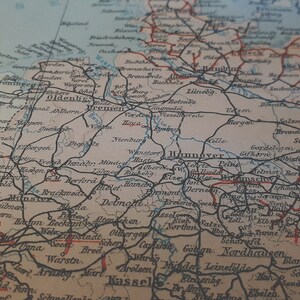 1887 Vintage Railways Map of Germany - Etsy