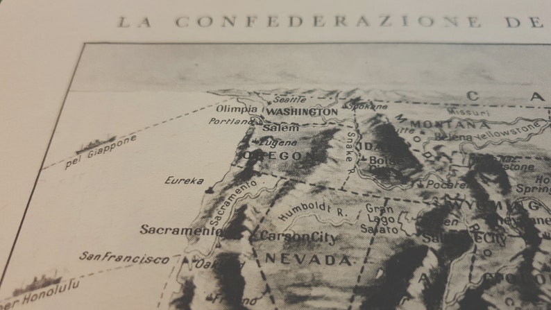 1935 Vintage Map of USA - Etsy