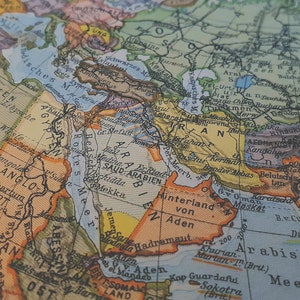 1936 Vintage Map of Asia - Etsy