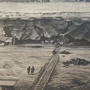 1907 Vintage Lignite Surface Mining Lithograph Illustration - Etsy