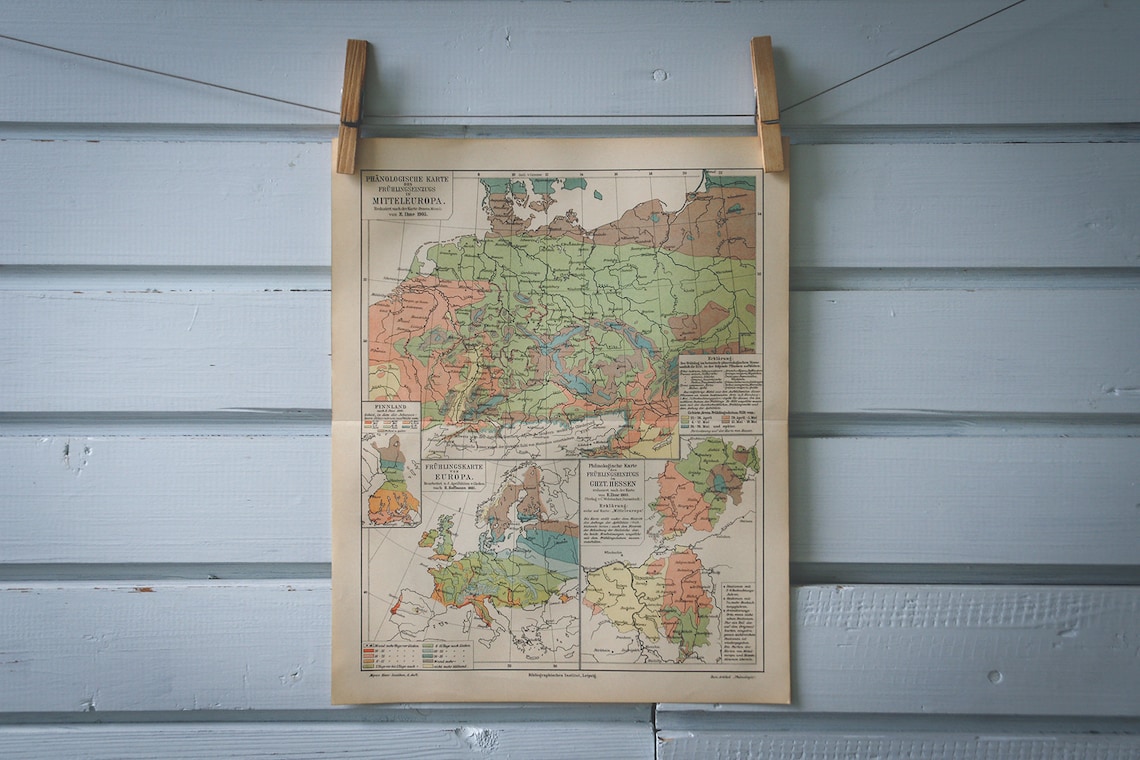 1907 Vintage Spring Arrival Map of Europe - Etsy