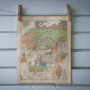 1907 Vintage Spring Arrival Map of Europe - Etsy