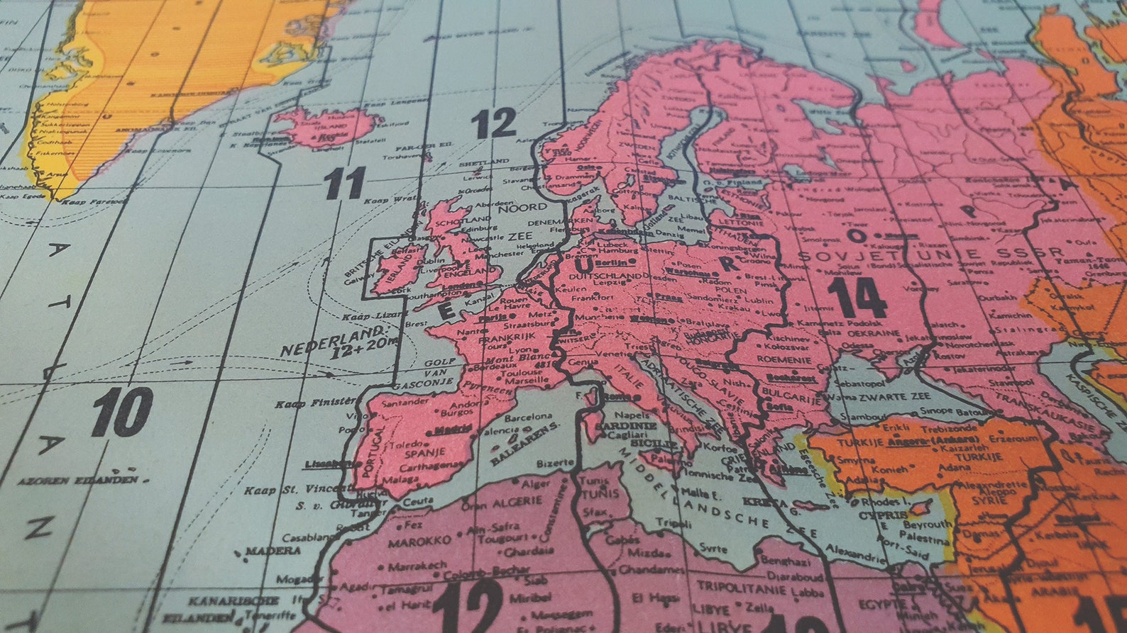 1941 Vintage World Map | Etsy