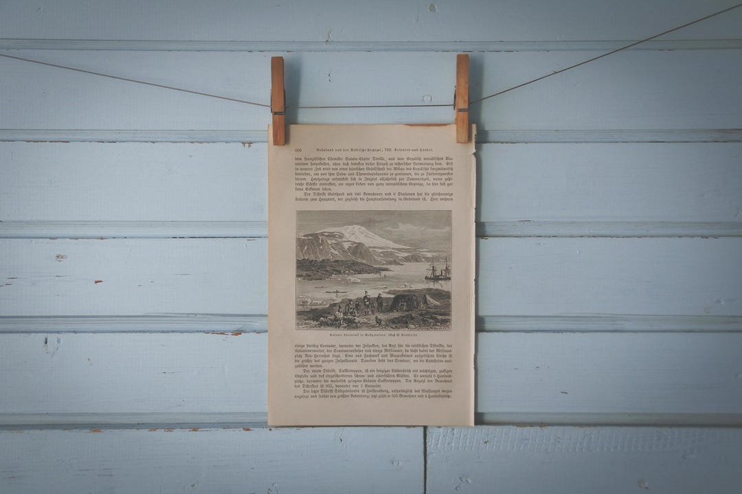 1897 Vintage Upernavik Lithograph Illustration - Etsy