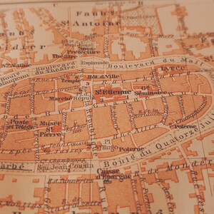 1908 Vintage Sens Map - Etsy