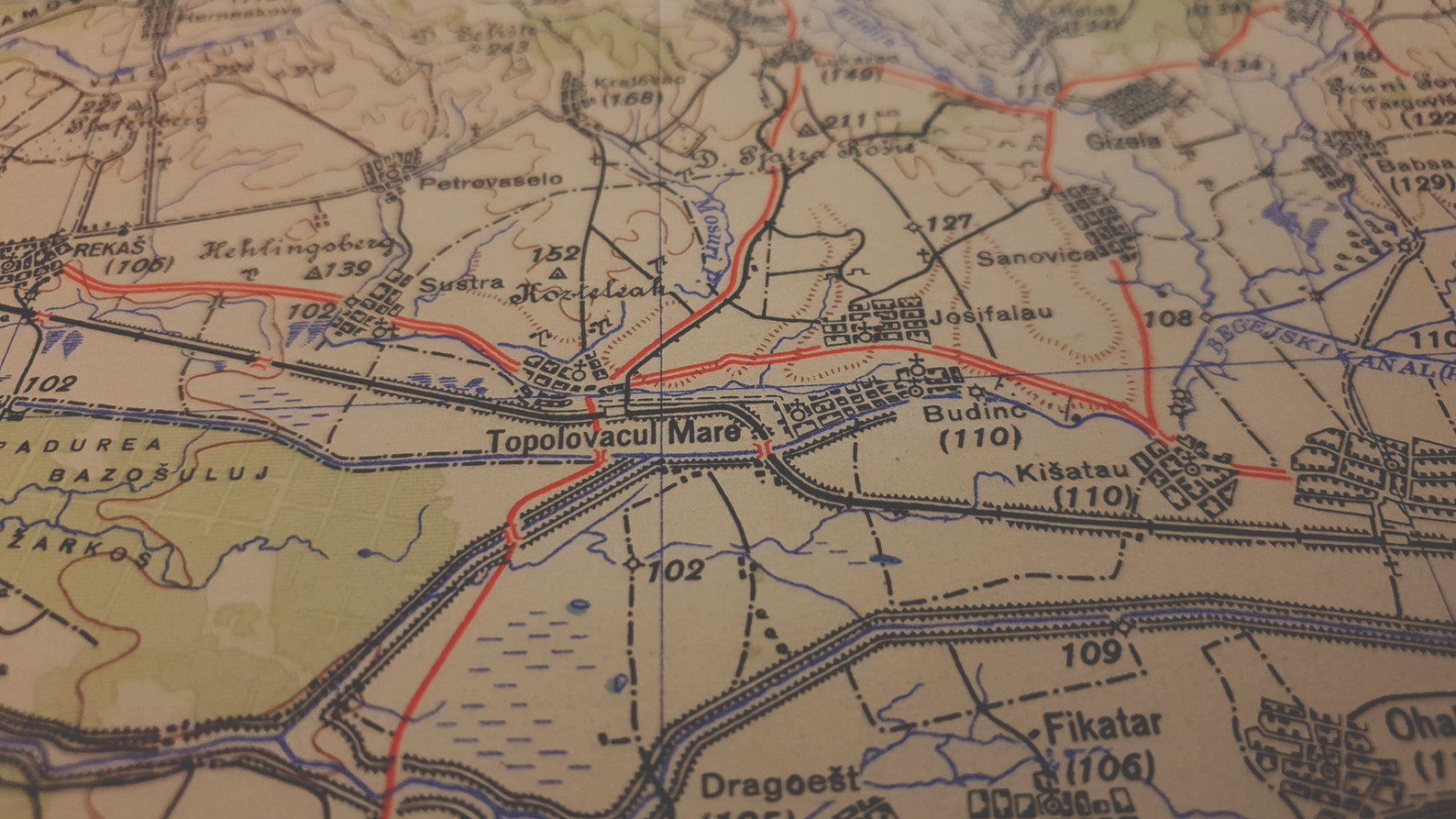 1950 Vintage West Romania Map | Etsy