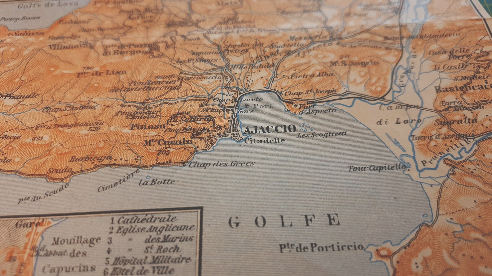 1910 Vintage Map of Ajaccio - Etsy
