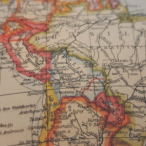 1936 Vintage Map of the Americas - Etsy