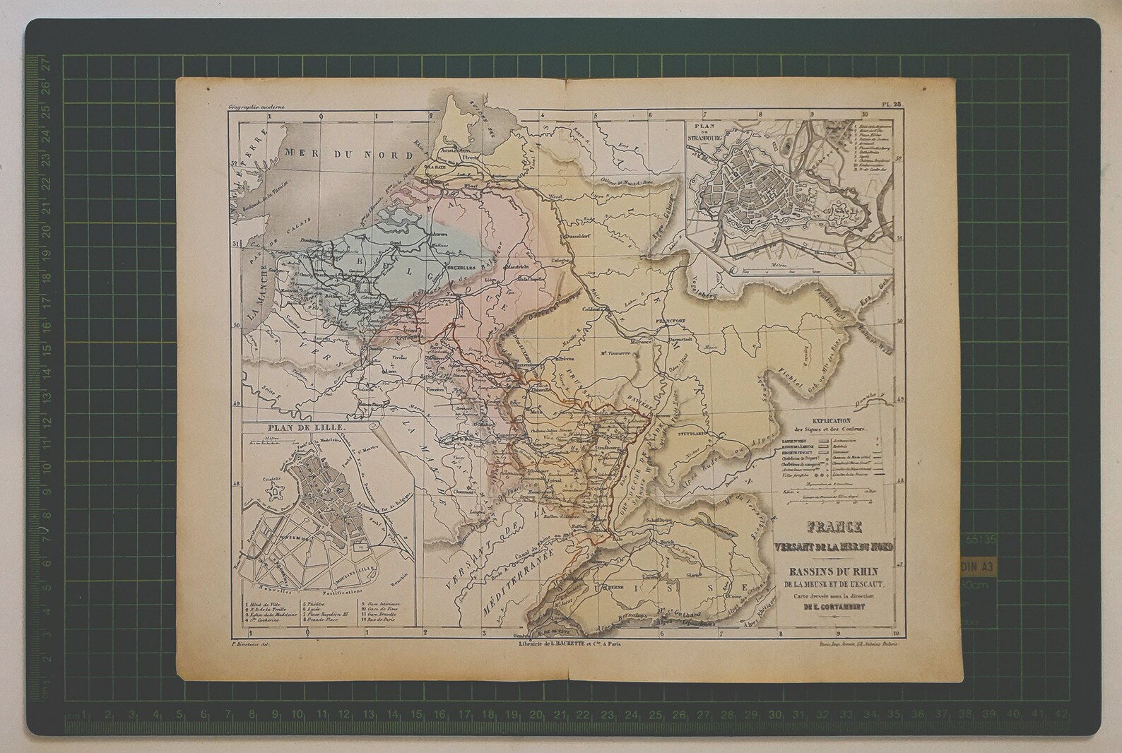1860s Vintage North France Map - Etsy