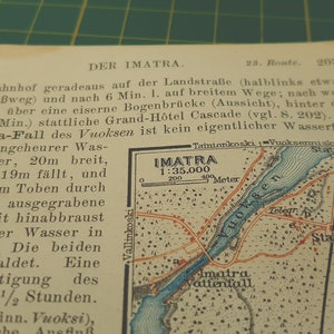 1912 Vintage Imatra Map - Etsy
