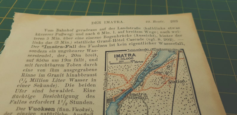 1912 Vintage Imatra Map - Etsy