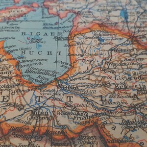 1936 Vintage Baltic States Map - Etsy