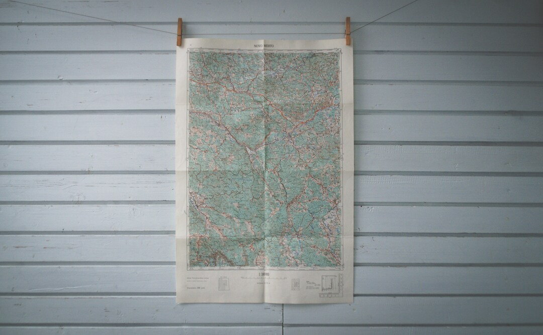 1956 Vintage White Carniola Map - Etsy