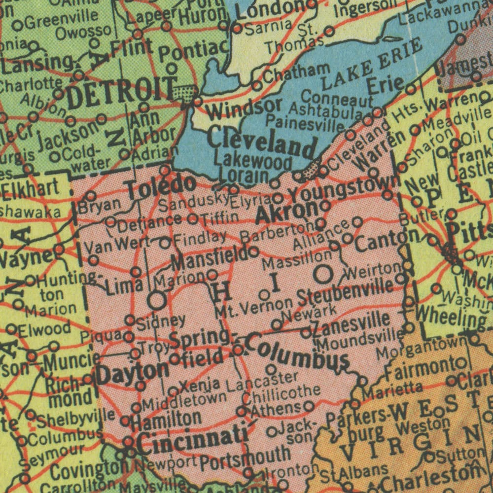 1950s Map Of United States - Map