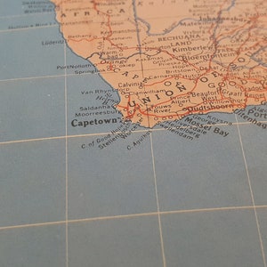1958 Vintage Map of Africa - Etsy