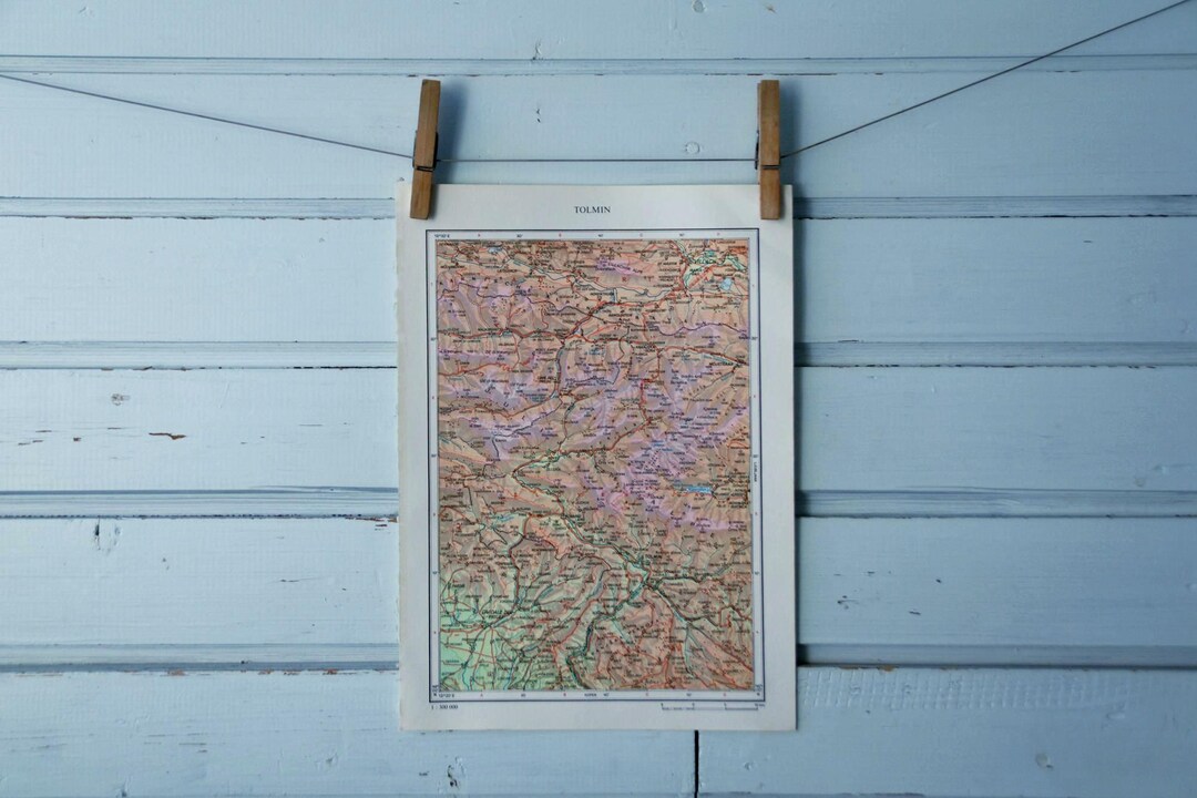 1971 Vintage North Primorska Map - Etsy UK