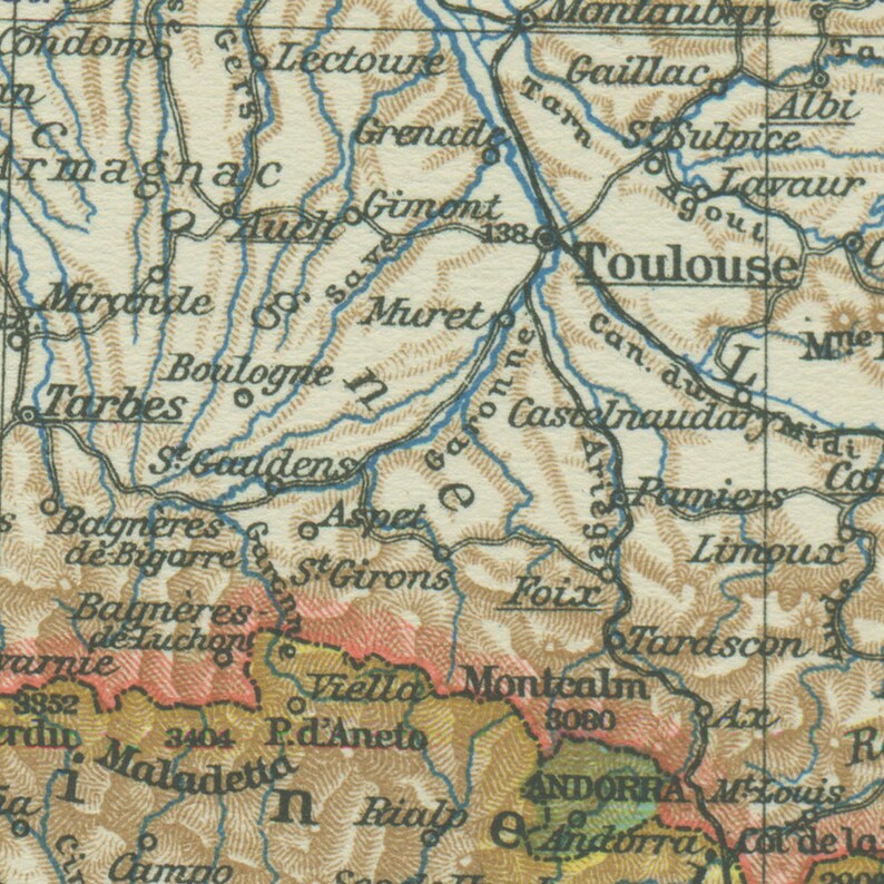1938 Vintage Map of France - Etsy