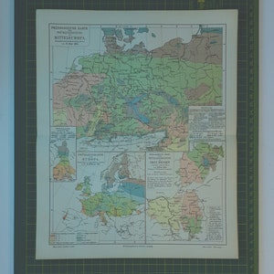 1907 Vintage Spring Arrival Map of Europe - Etsy