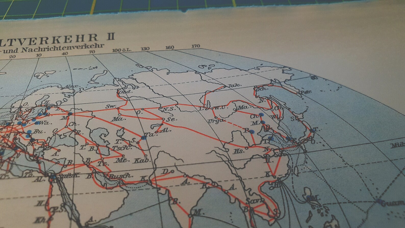 1936 Vintage World Air Traffic Map | Etsy