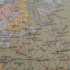 1956 Vintage Map of Europe - Etsy