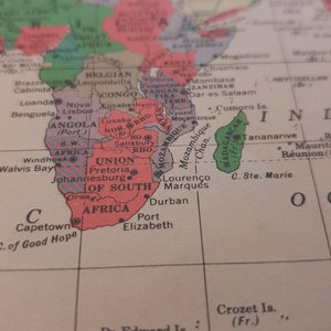 1957 Vintage Interwar Period Map of the World - Etsy