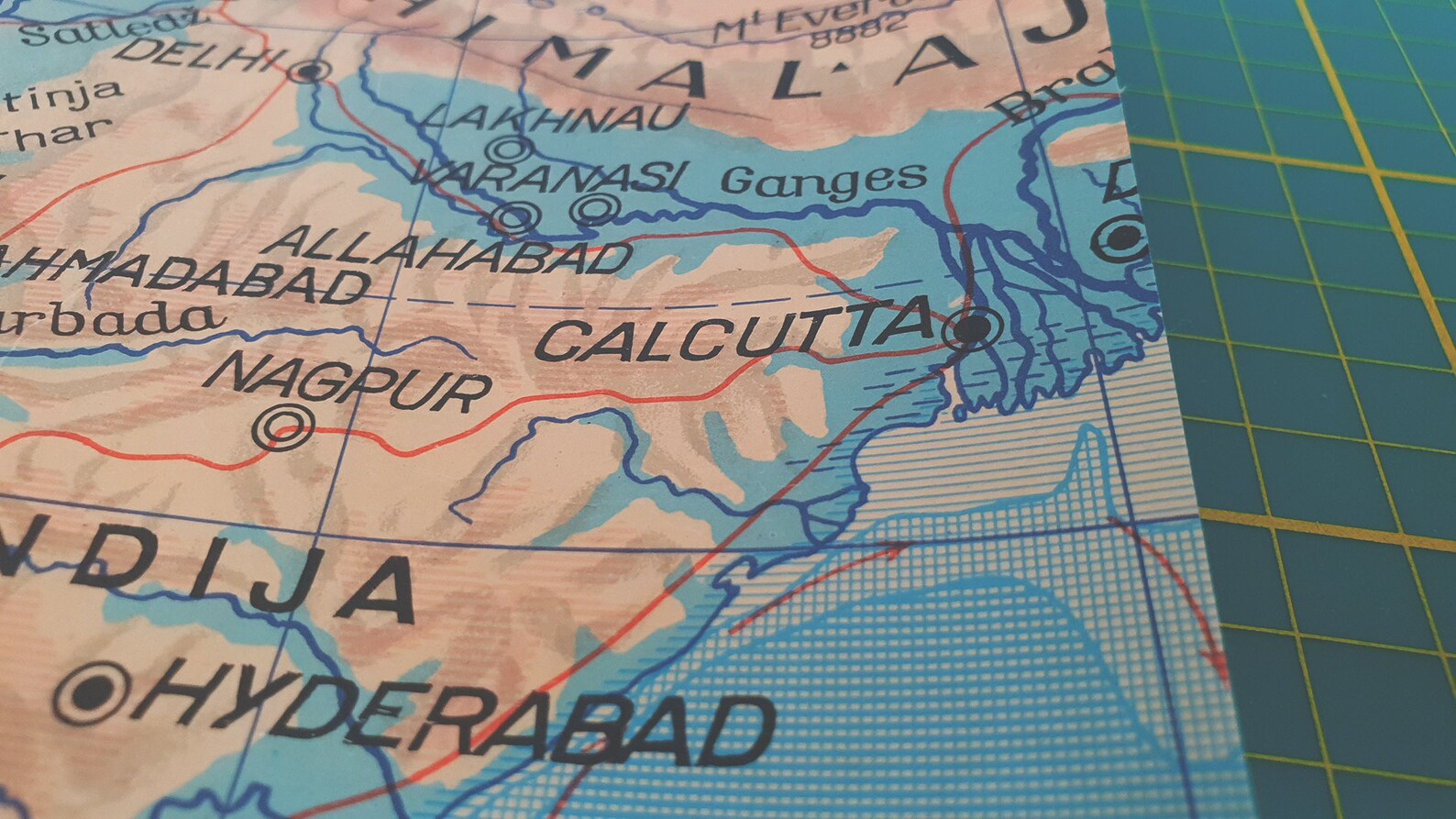 1981 Vintage Map of India - Etsy