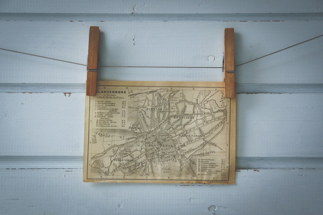 1911 Vintage Cluj-napoca Map - Etsy