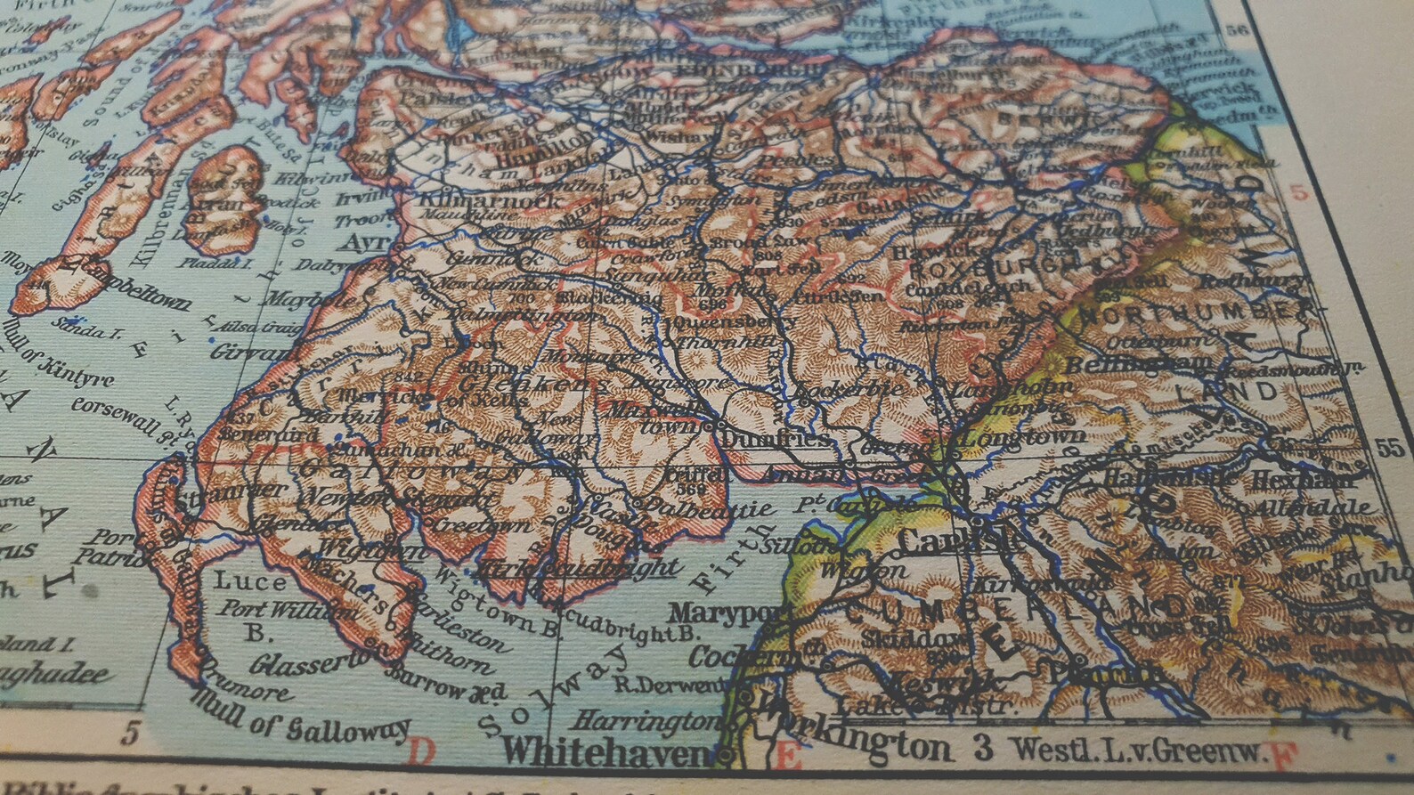 1936 Vintage Scotland Map - Etsy