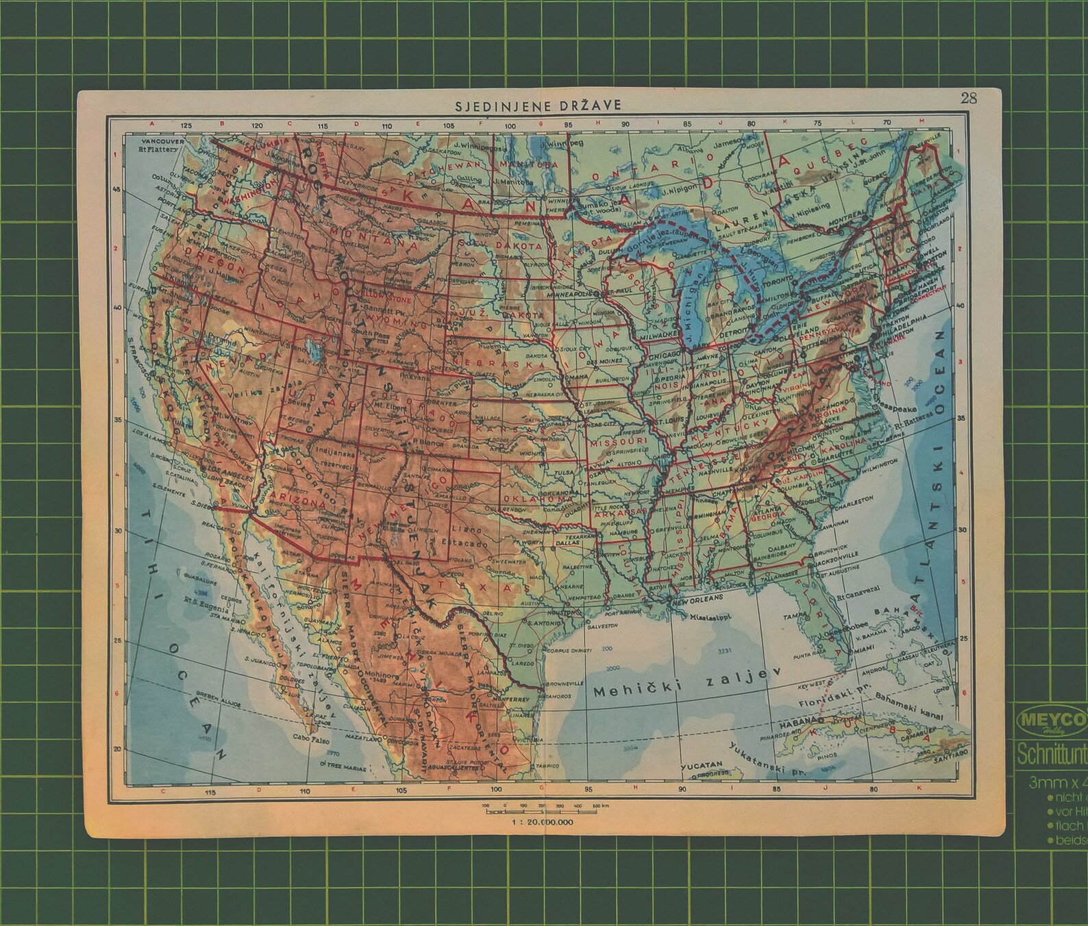 1951 Vintage USA Map - Etsy
