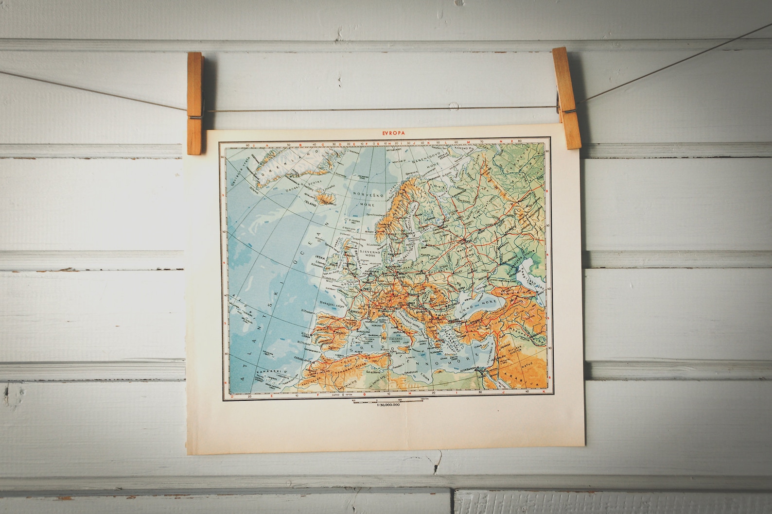 1967 Vintage Map of Europe - Etsy