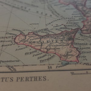 1893 Vintage Map of Italy - Etsy