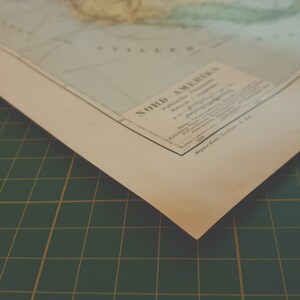 1907 Vintage North America Map - Etsy