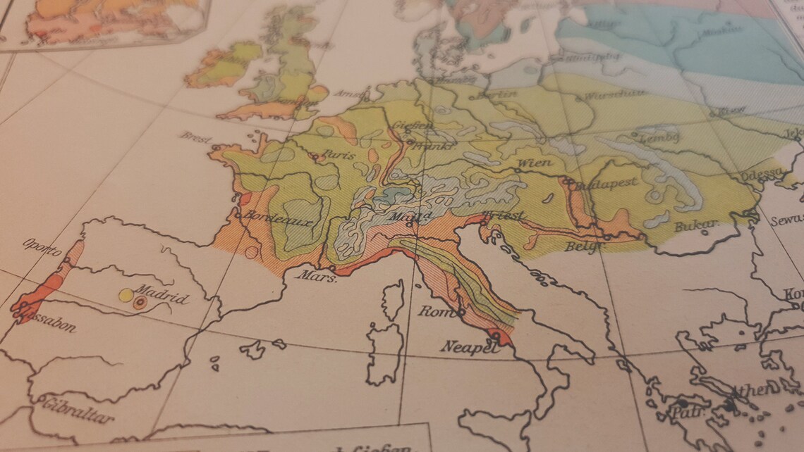 1907 Vintage Spring Arrival Map of Europe - Etsy