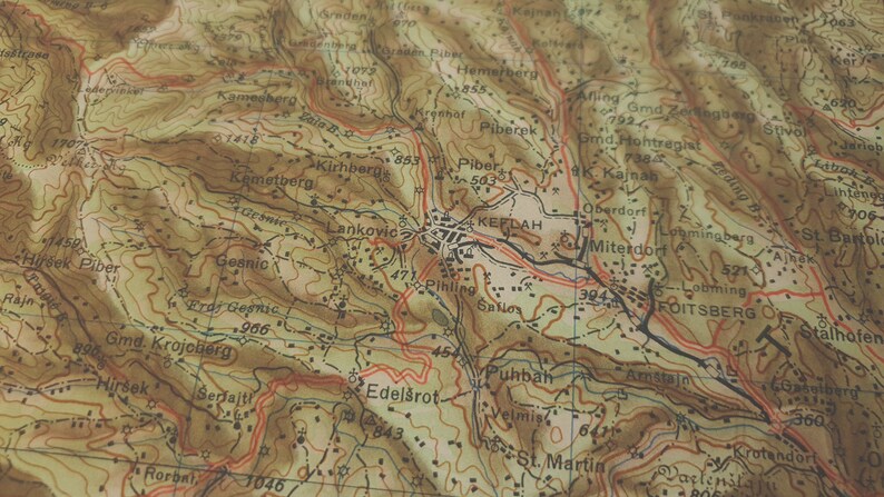 1948 Vintage Southeast Styria Map | Etsy