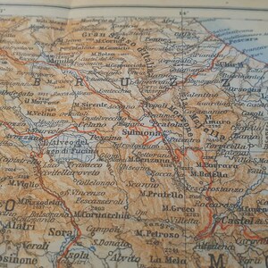 1911 Vintage Central Italy Map - Etsy