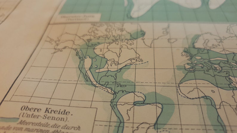 1907 Vintage Geology Formations World Map | Etsy