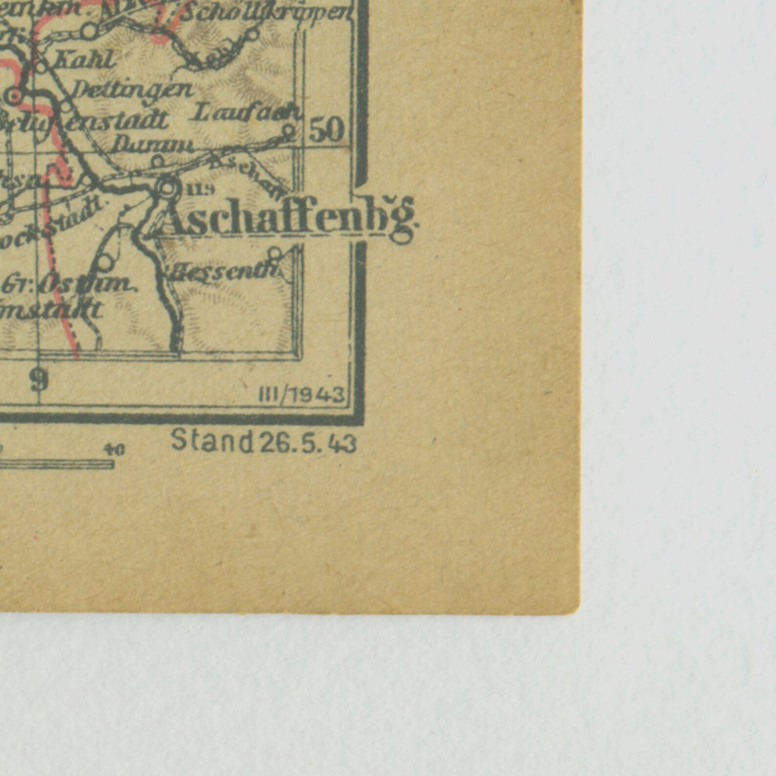 1943 Vintage West Germany Map | Etsy