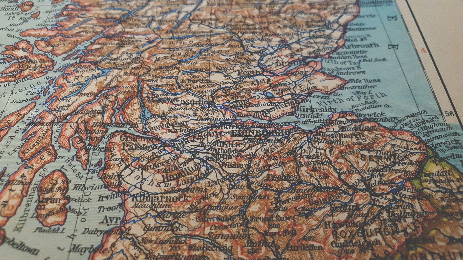 1936 Vintage Scotland Map - Etsy