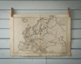 1887 Vintage Population Density Map of Europe | Etsy
