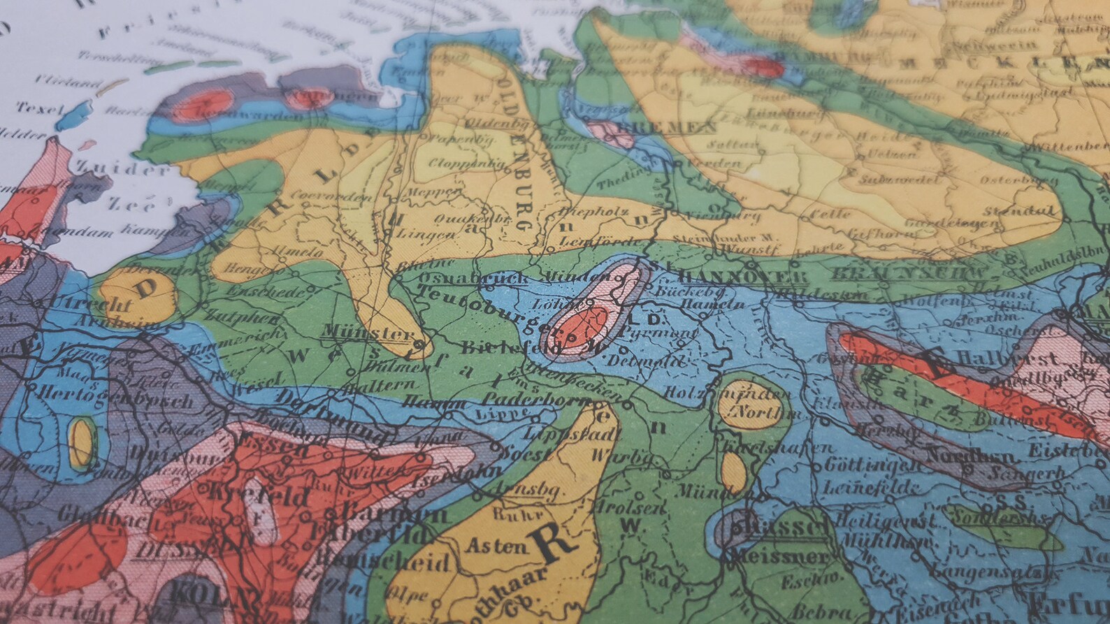1887 Vintage Germany Population Density Map - Etsy