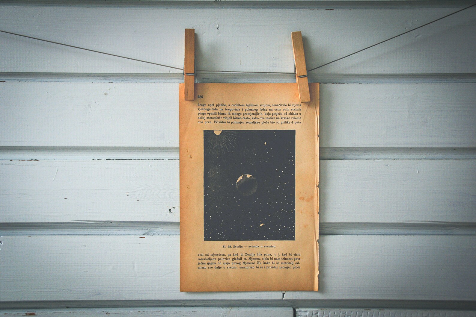 1895 Vintage Earth in Space Lithograph Illustration - Etsy