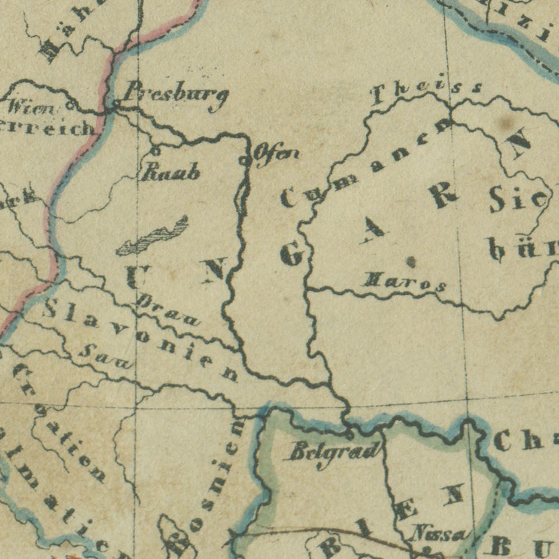 1859 Vintage Map of Europe in the 12th Century - Etsy