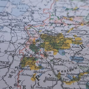 1887 Vintage German Industry Map - Etsy