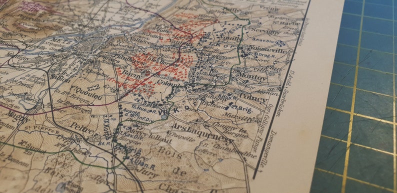 1907 Vintage Siege of Metz Map - Etsy