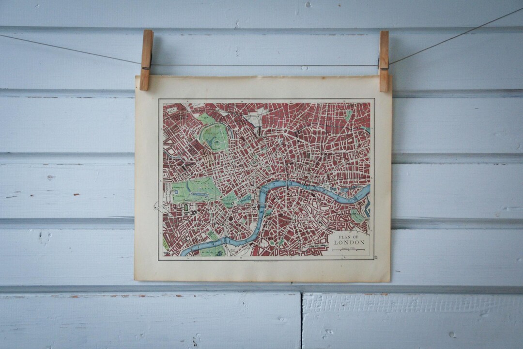 Rare Find* 1901 Vintage Map of London - Etsy