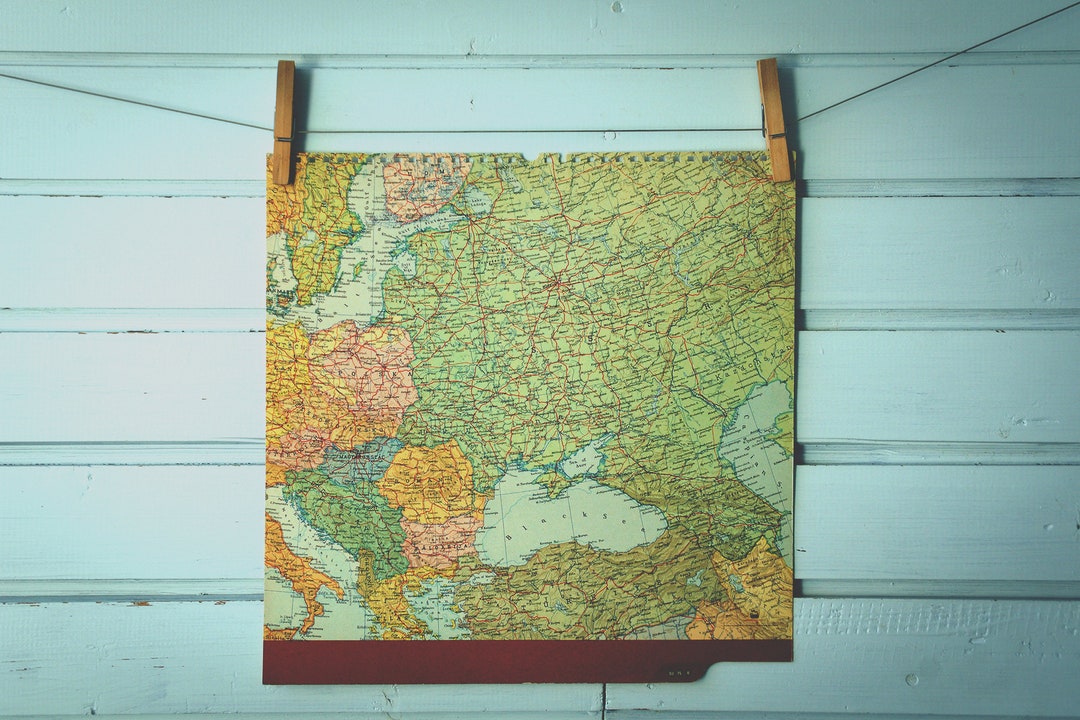 1964 Vintage East Europe & Russia Map - Etsy
