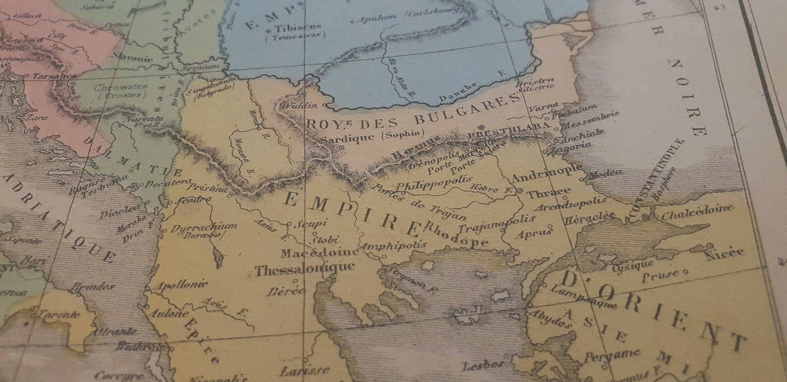 1880 Vintage Merovingian France & Carolingian Empire Map - Etsy