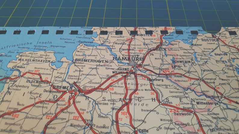 1964 Vintage Germany Map - Etsy